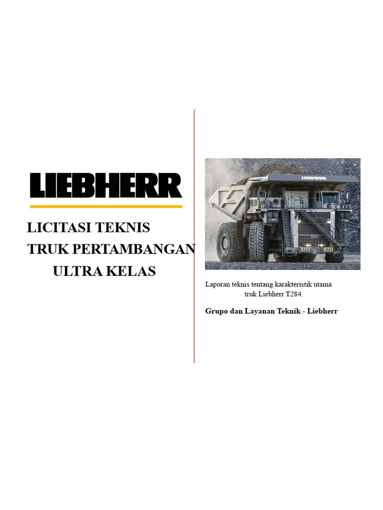 Karakteristik Truk Liebherr T284 | PDF