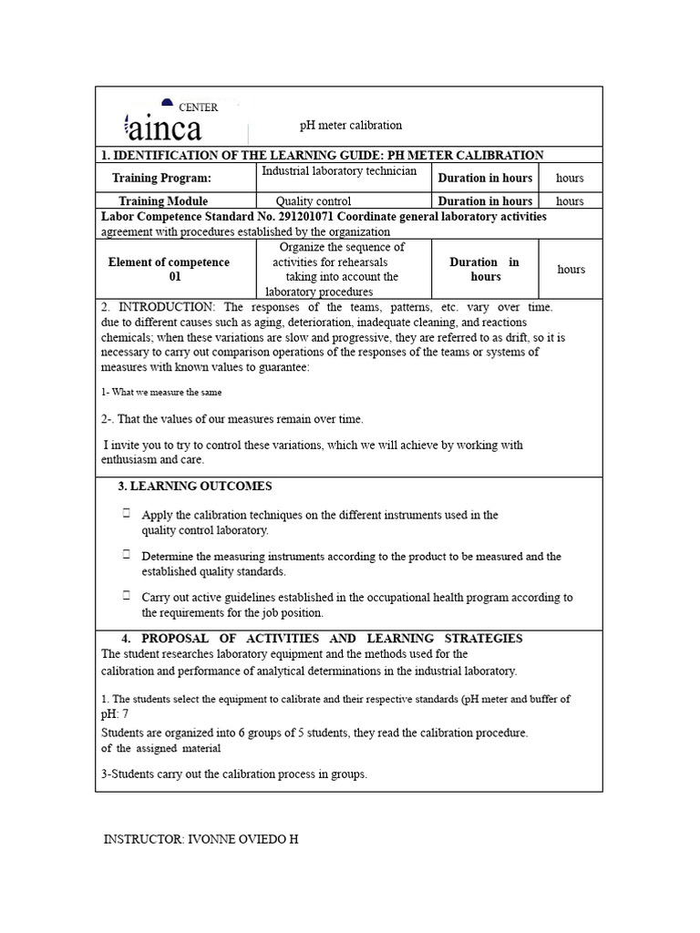 pH Meter Calibration Guide | PDF | Ph | Calibration