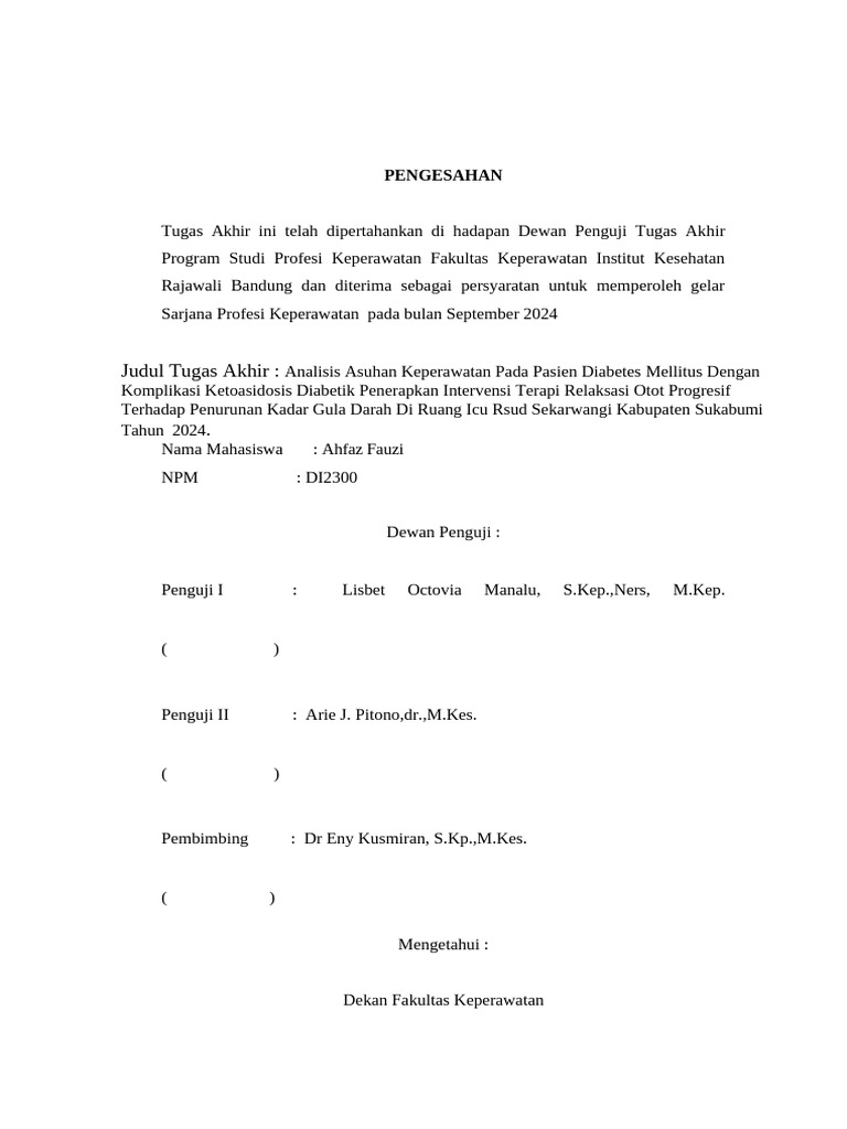 Lembar Pengesahan Ahfaz Fauzi | PDF