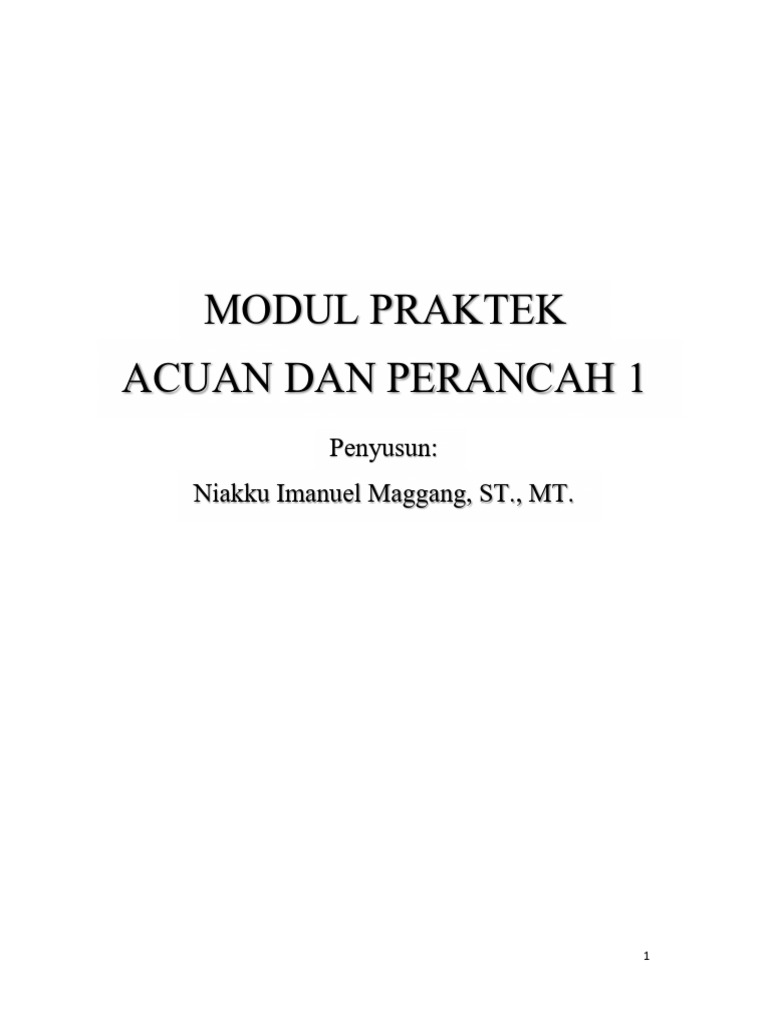 Modul Praktek Acuan Dan Perancah 1 - Ts - 2025 | PDF