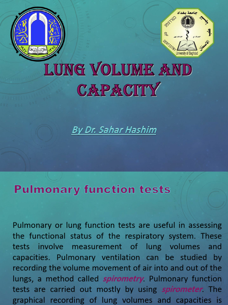 Lung Volumes and Capacities Overview | PDF | Exhalation | Respiratory ...