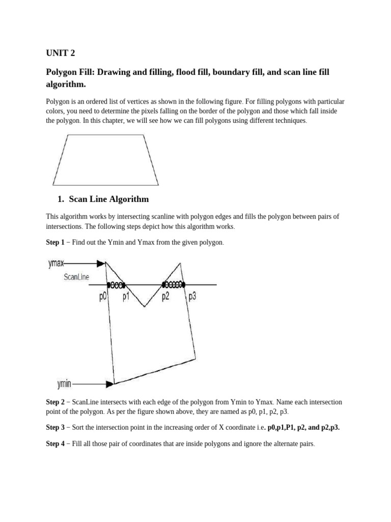 Polygon Fill Algorithms Explained | PDF | 2 D Computer Graphics ...