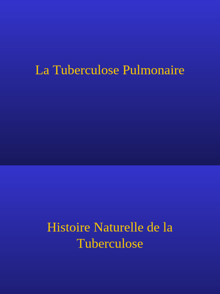 Comprendre la Tuberculose Pulmonaire | PDF | Tuberculose | Système ...