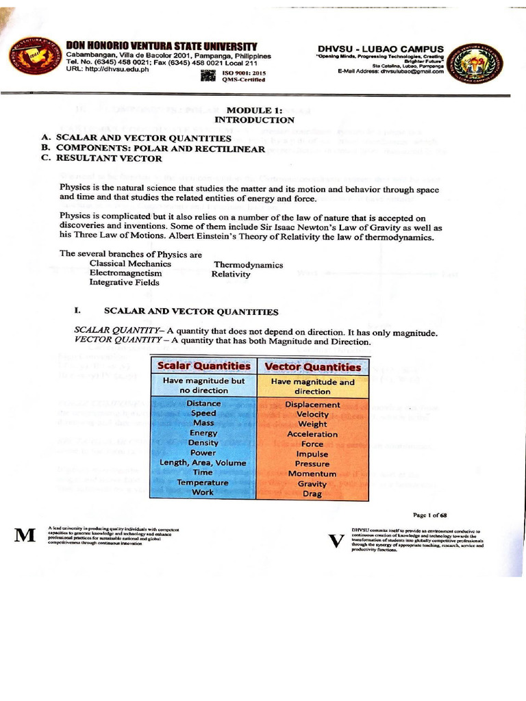 Physics Module | PDF