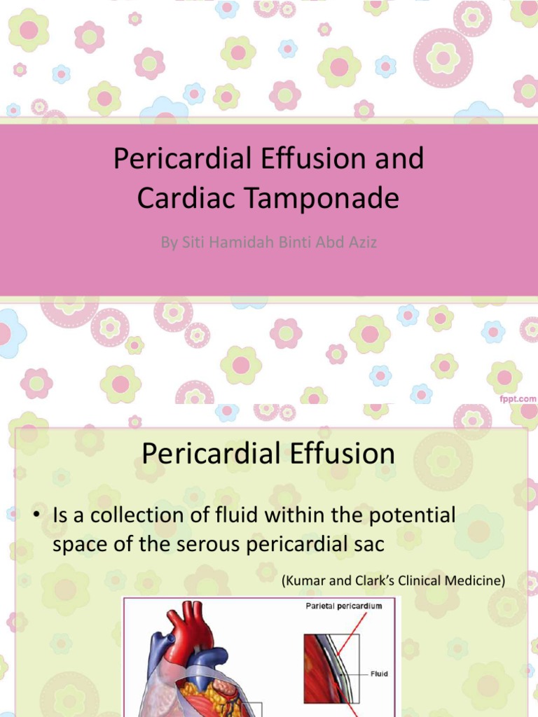 Pericardial Effusion and Cardiac Tamponade | PDF | Heart | Medical ...