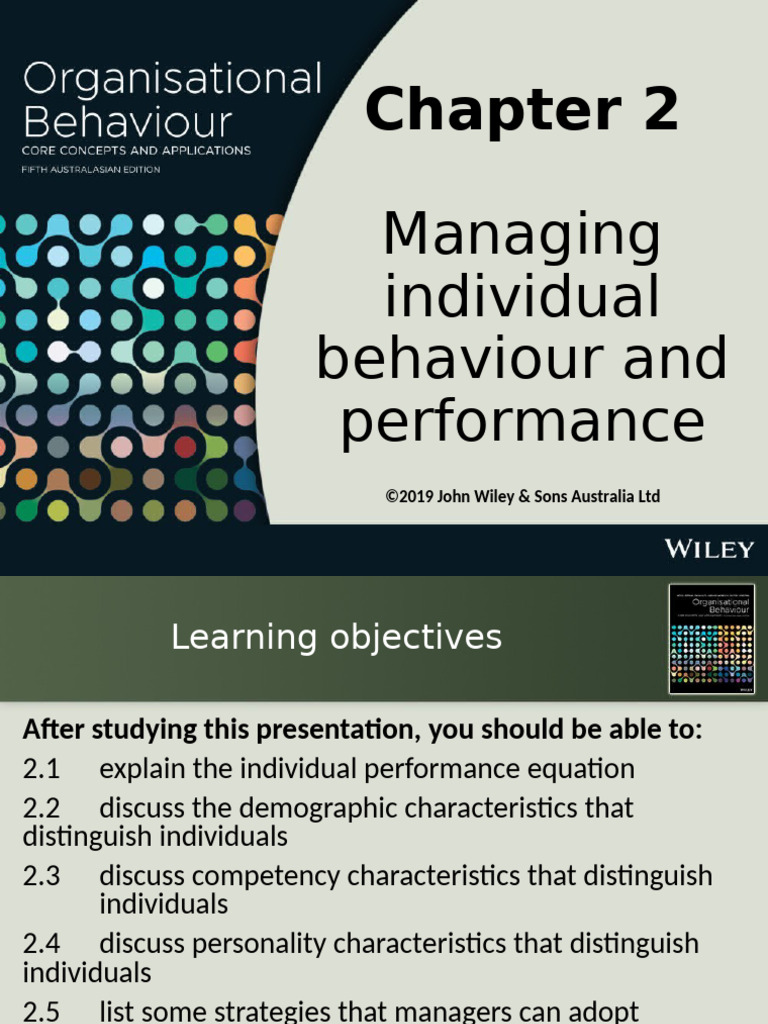 Managing Individual Behavior and Performance | PDF | Extraversion And ...