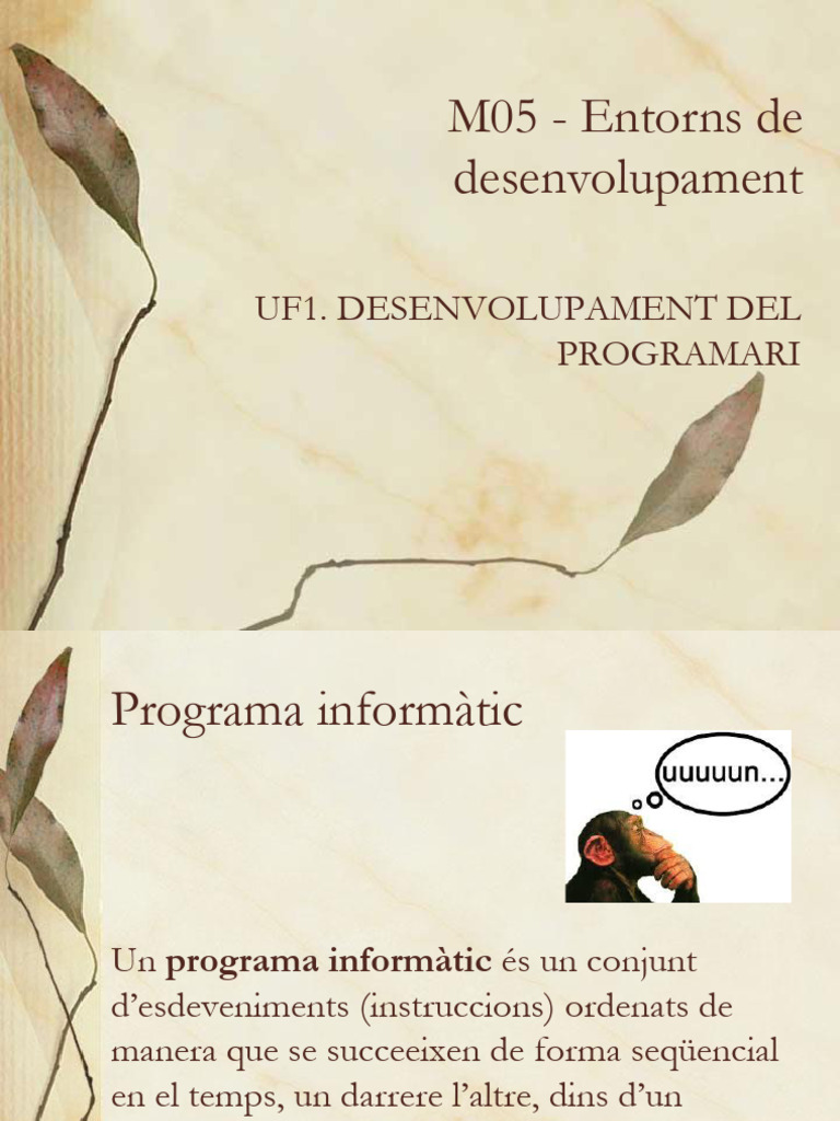 DAM (Vi) - M05 - UF1 - Teoria - UF1 - M05 - Entorns de Desenvolupament ...