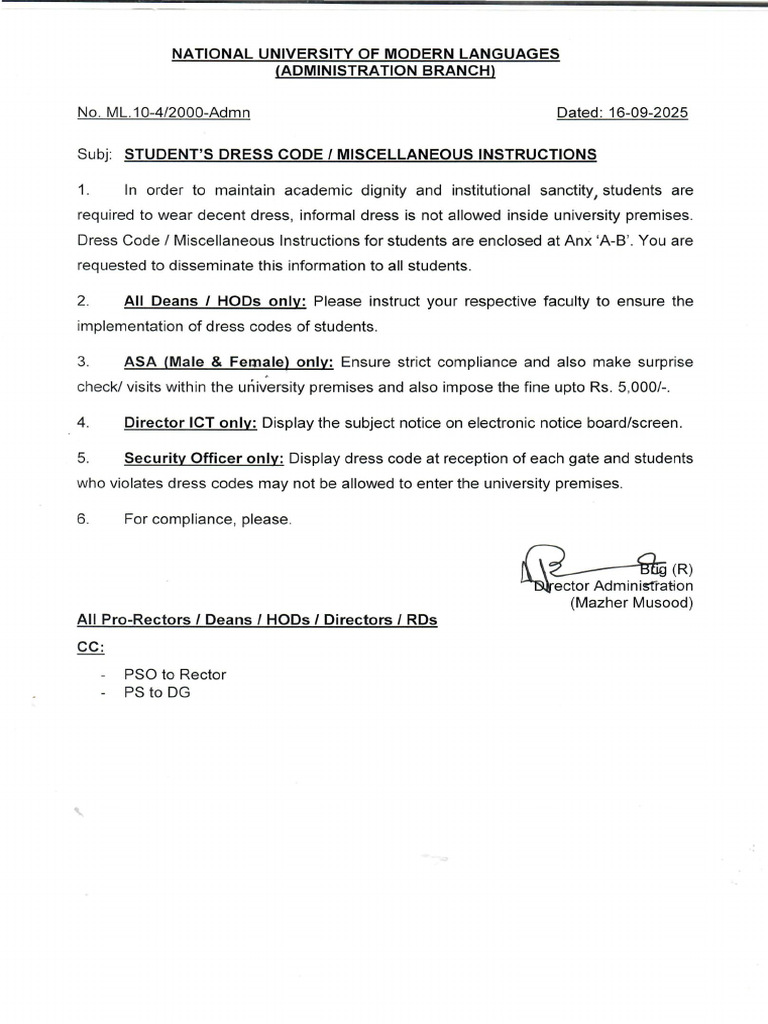 Students Dress Code | PDF | Dress | Clothing