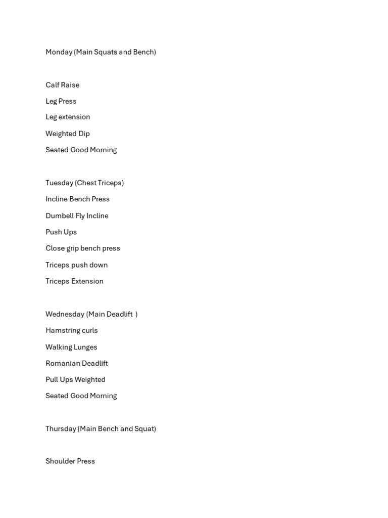 Workout 2025 | PDF