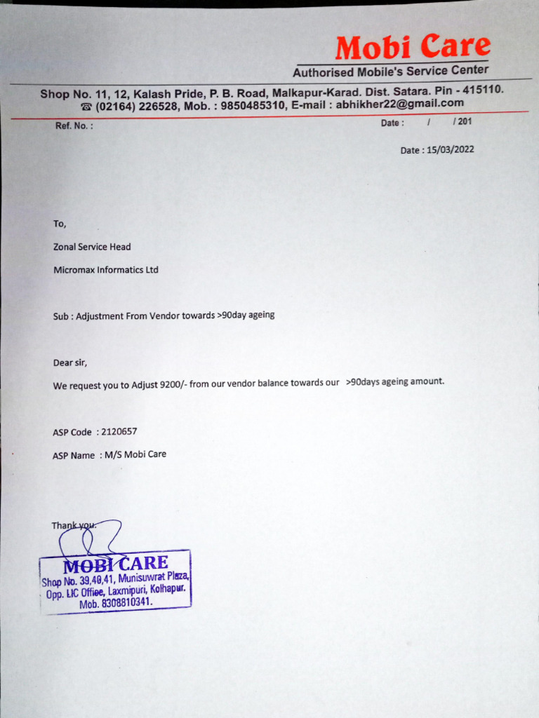 Vendor Declaration 150322 | PDF