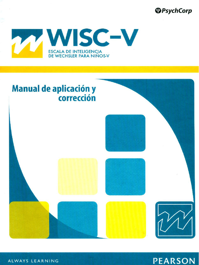 Manual de Aplicacion y Correccion Wisc-V | PDF
