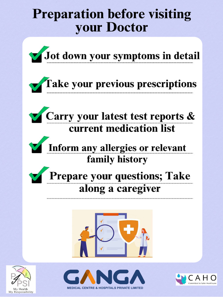 Preparation Before Visit Doctor | PDF