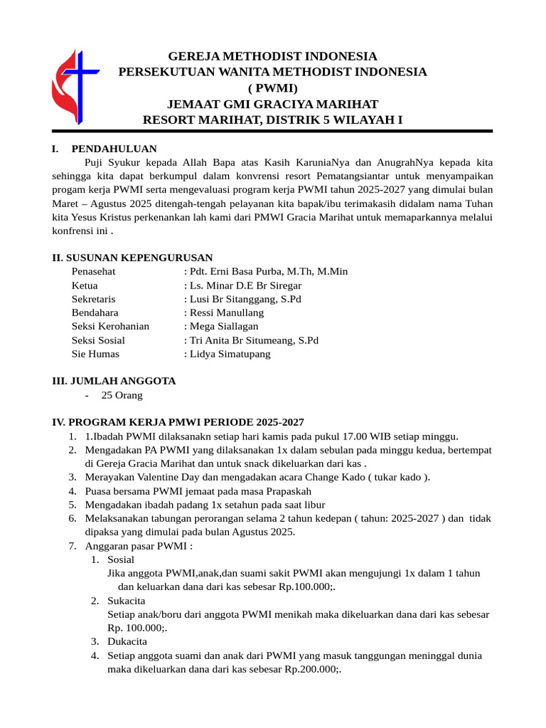 Program Kerja PWMI 2025-2027 | PDF