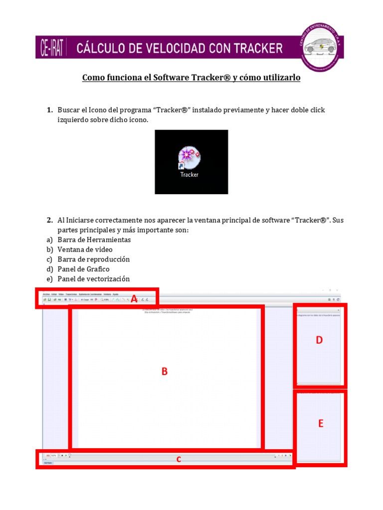 Uso y Funcionamiento del Software Tracker | PDF | Vídeo | Ventana ...