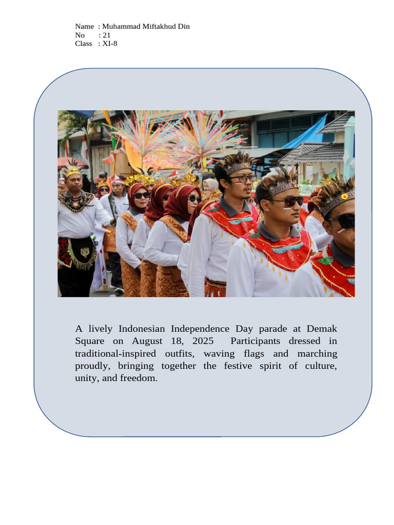 A Lively Indonesian Independence Day Parade at Demak Square on August ...