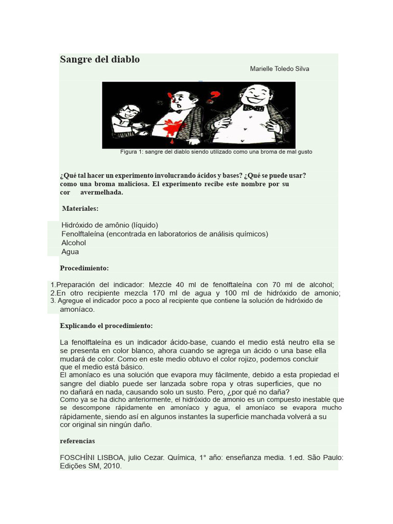 Sangre Del Diablo | PDF | Amoníaco | Ácido