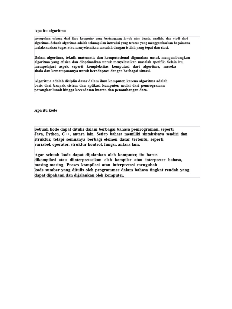 Apa itu algoritma? | PDF
