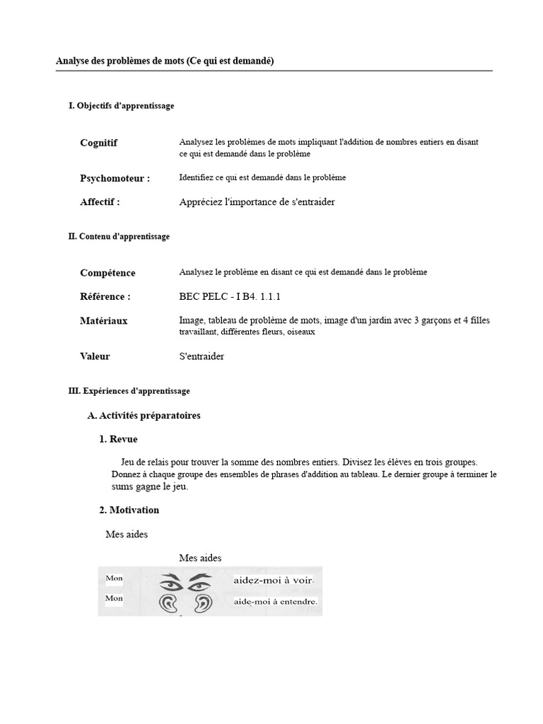Analyse des problèmes de mots en mathématiques | PDF