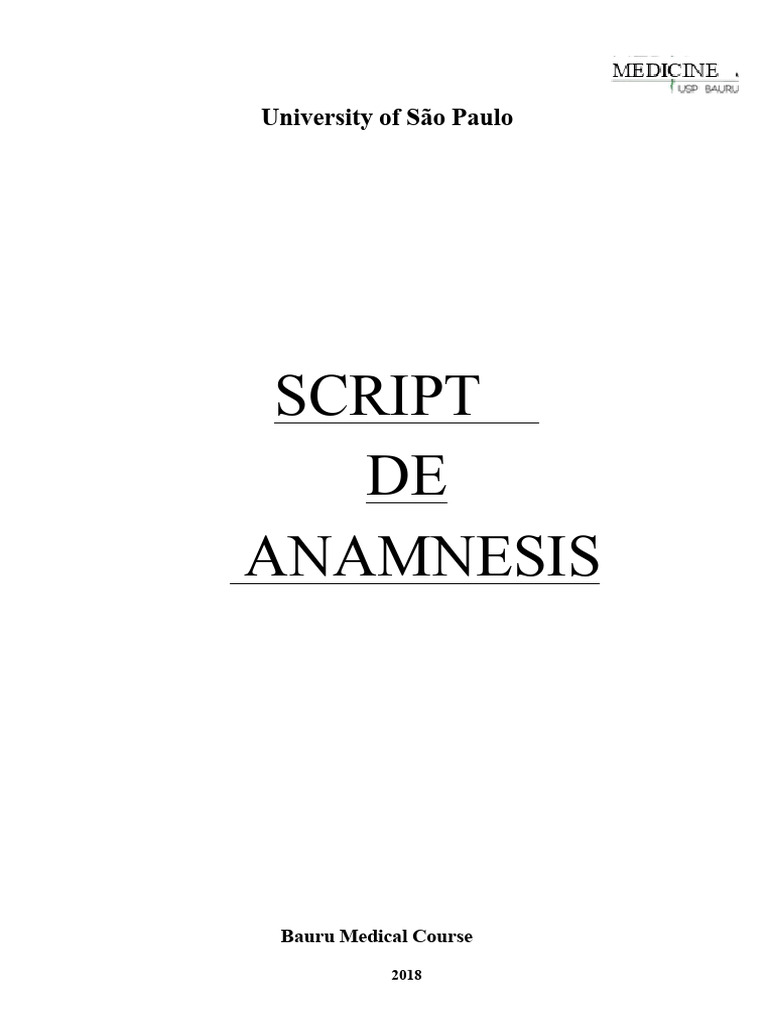 Anamnesis Script - Med Usp Bauru (58651) | PDF | Pulse | Heart