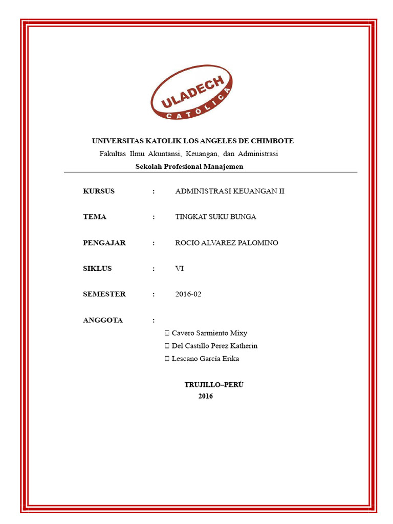 Monografi Tingkat Bunga | PDF