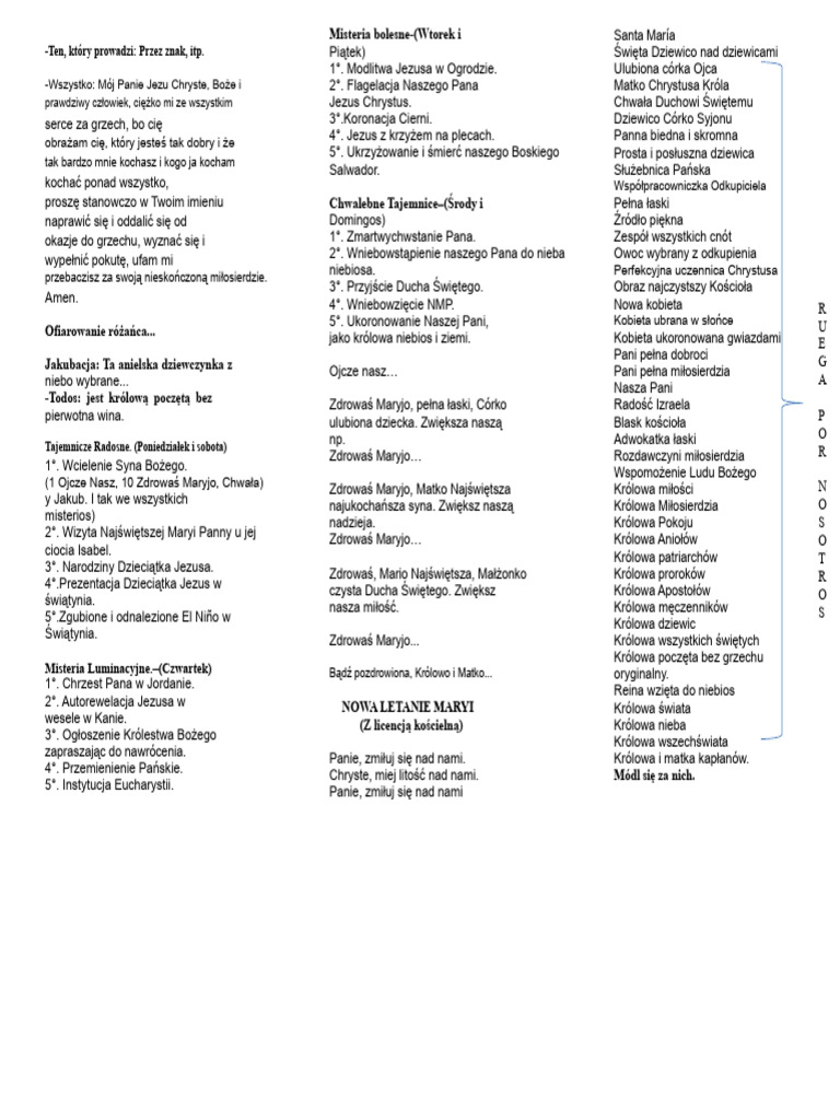 Tri-Fold of The Rosary To MN | PDF