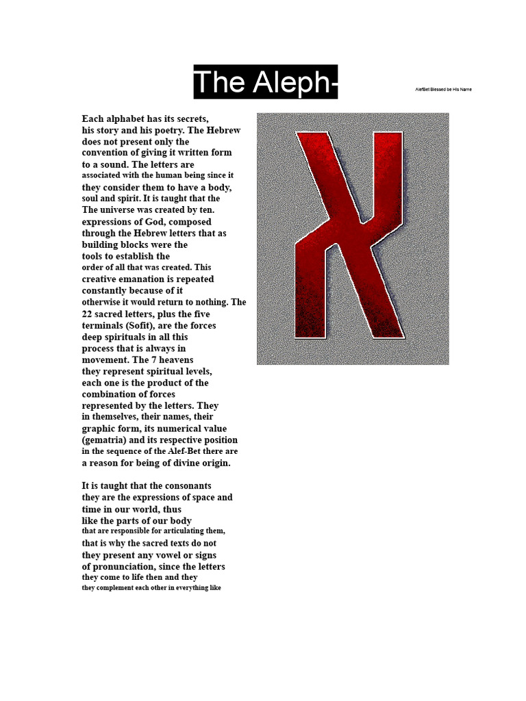 The Alef-Bet Hebrew Alphabet | PDF | Mitzvah