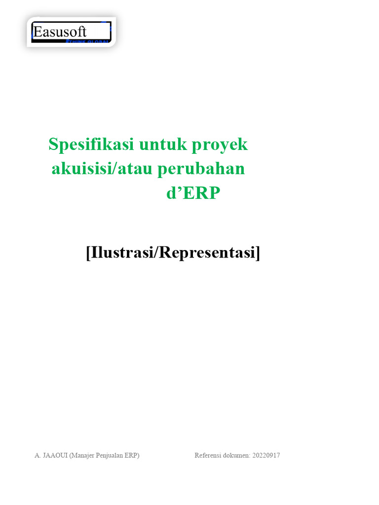 Contoh Dokumen Spesifikasi ERP | PDF