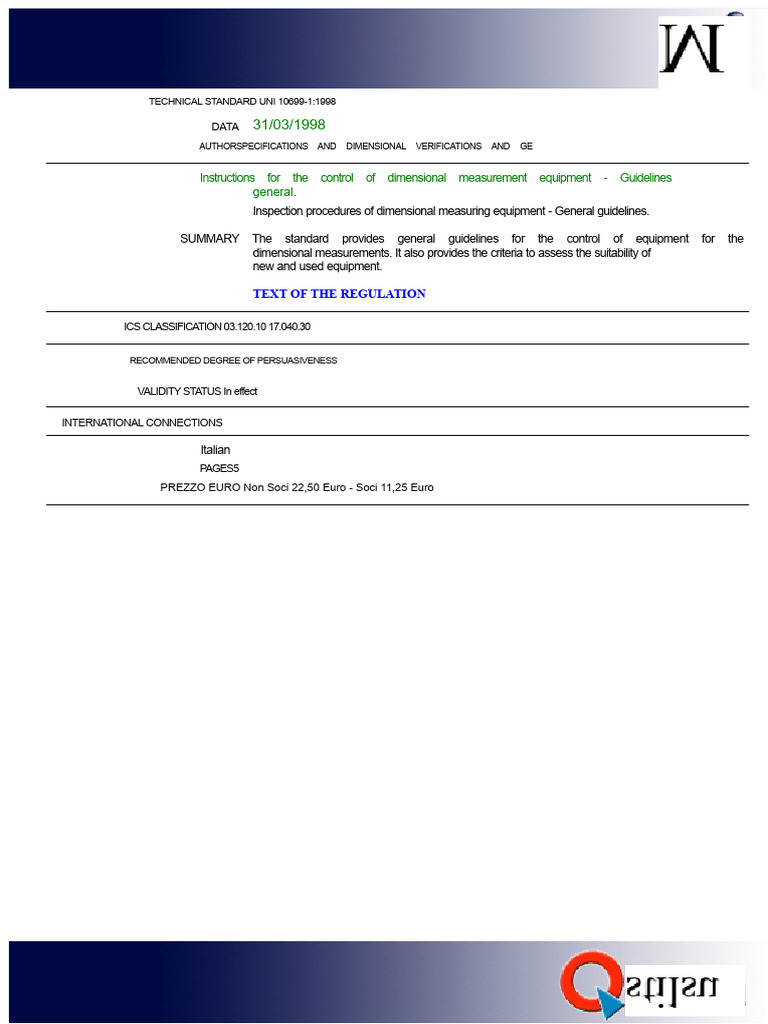 Guidelines for Dimensional Measurement Control | PDF | Calibration ...