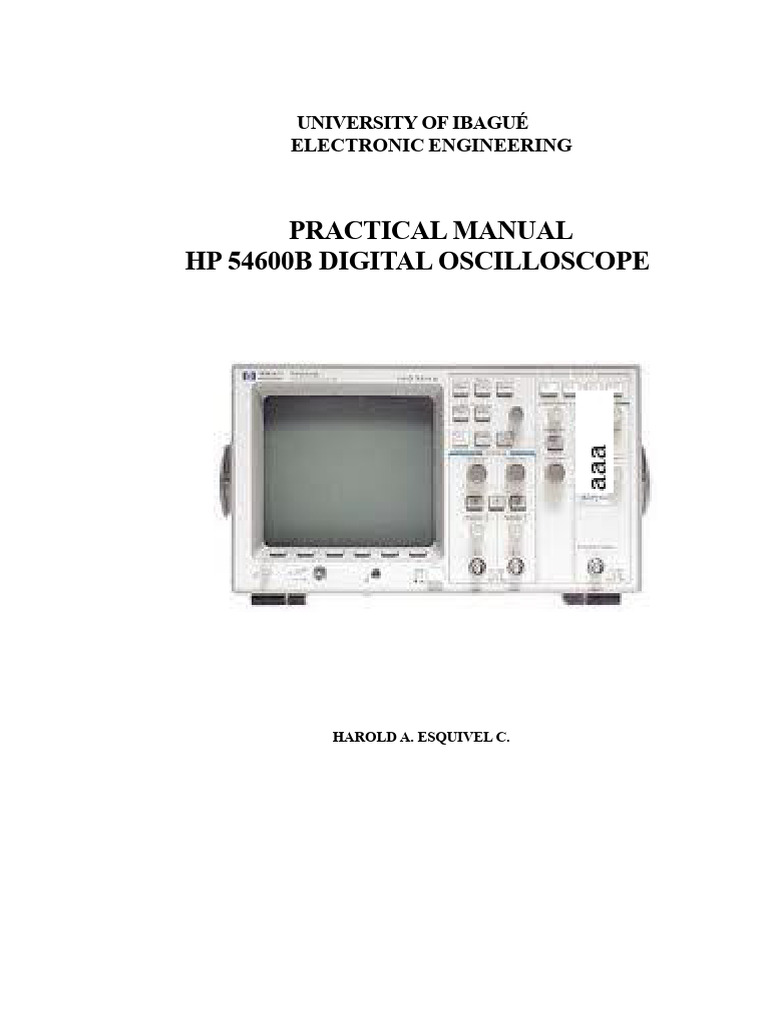 HP 54600B Oscilloscope Practical Manual | PDF | Electromagnetism ...