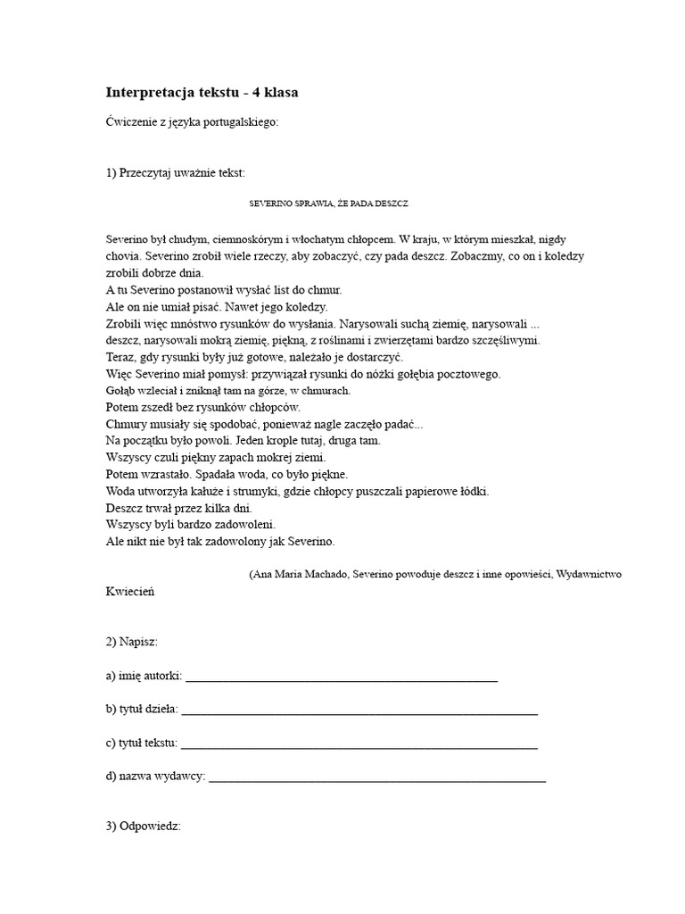 Interpretacja Tekstu | PDF