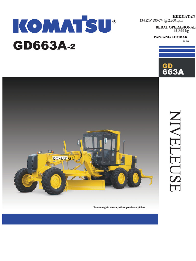 Spesifikasi Mesin Niveleuse GD663A | PDF