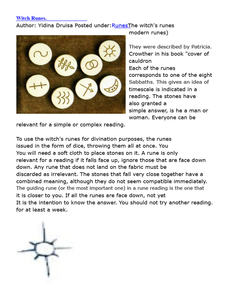 Using Witch Runes for Divination | PDF