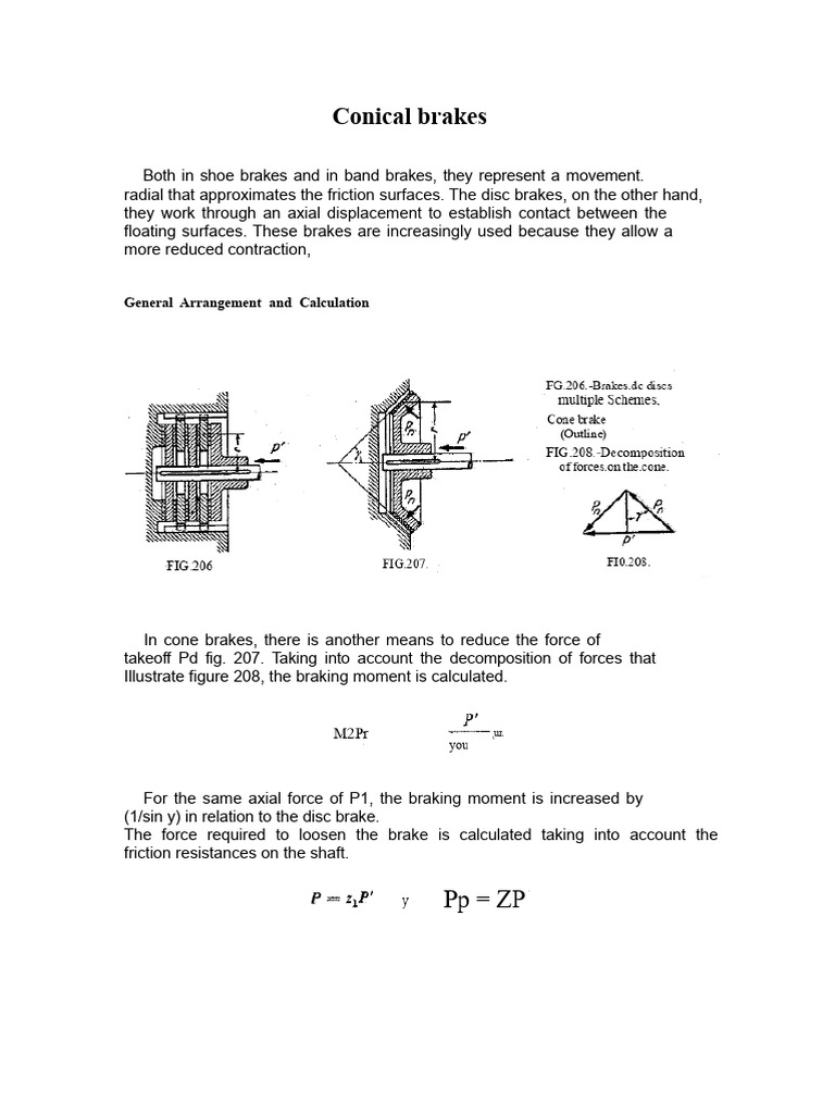 Cone Brakes | PDF | Brake | Friction