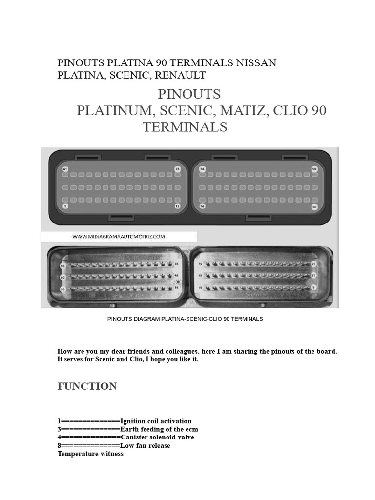 Pin Out Platinum Clio | PDF | Relay | Air Conditioning