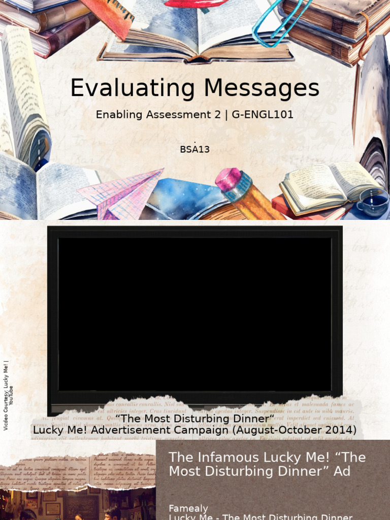 Analyzing Lucky Me's Disturbing Dinner Ad | PDF | Advertising | Human ...