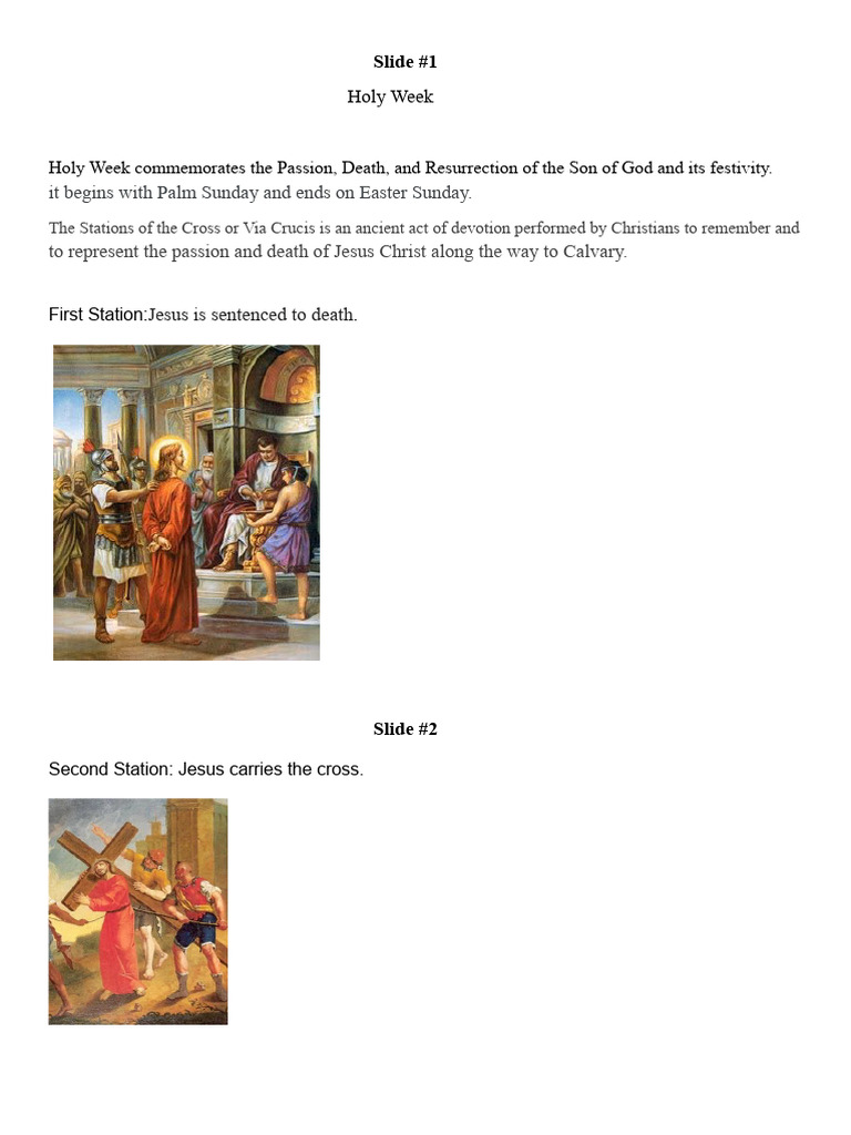 Holy Week Album Text | PDF