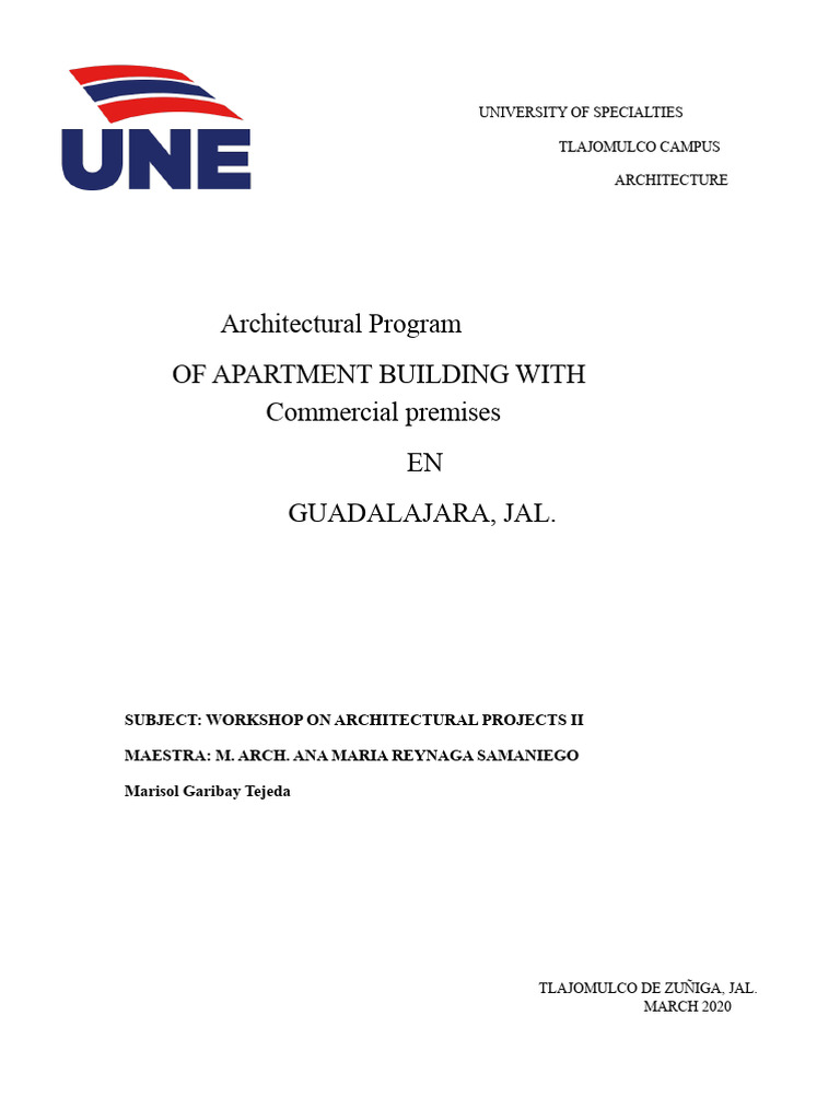 Architectural Program of Apartment | PDF | Apartment | Room