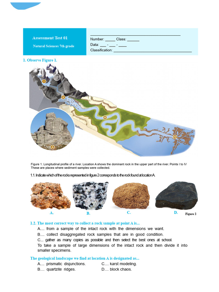7th Grade Natural Sciences Assessment | PDF | Minerals | Rock (Geology)