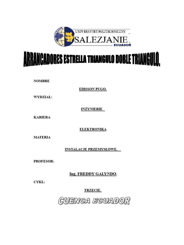 Uruchom Gwiazda Trójkąt Z Timerami | PDF