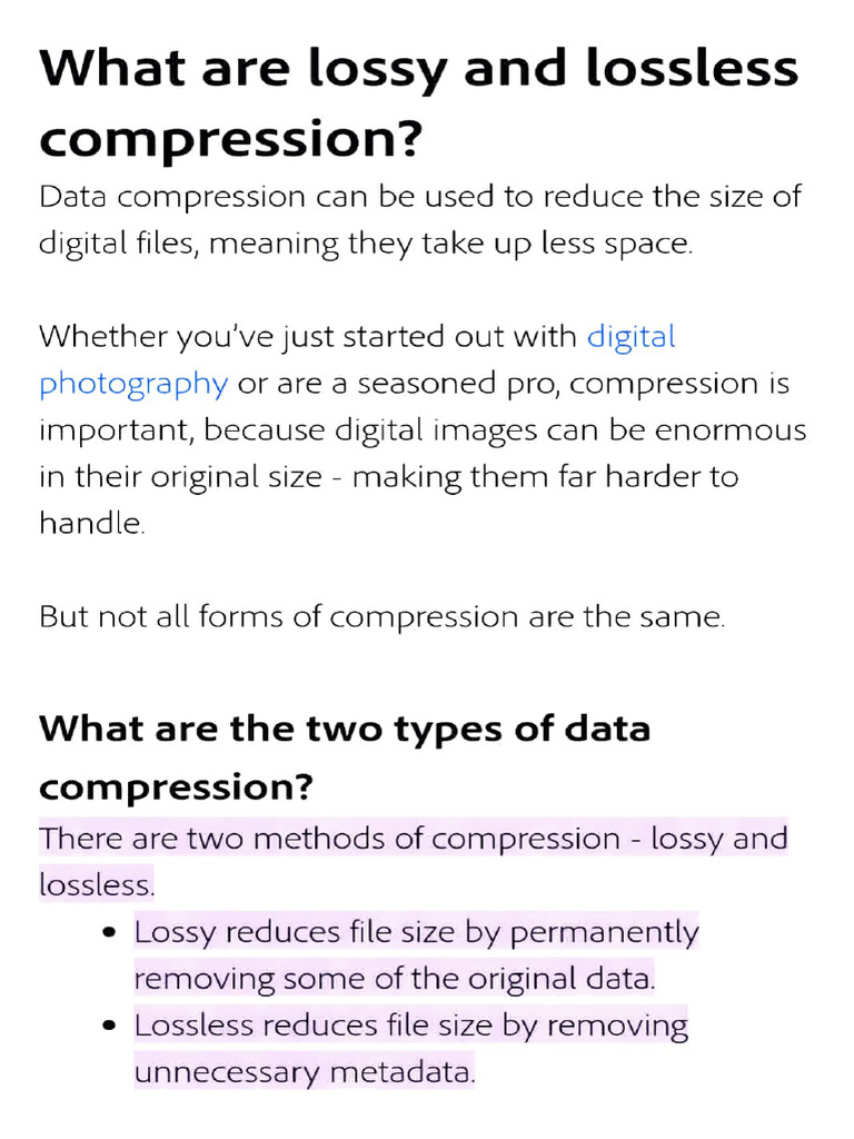 Data Compression - Presentation Layer | PDF