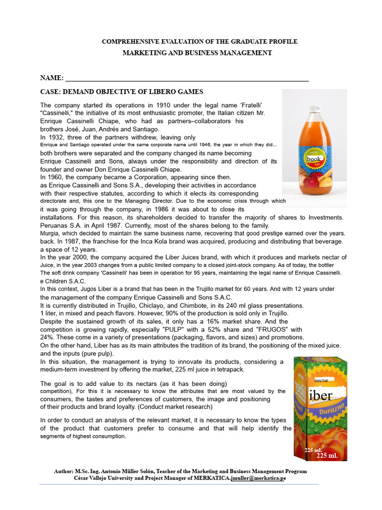 Marketing Case Jugo Liber | PDF | Marketing | Brand