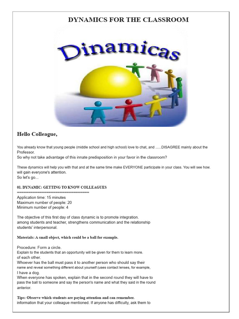 Classroom Dynamics | PDF | Drawing | Classroom