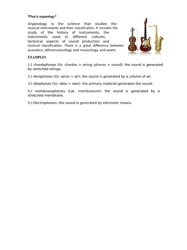 Understanding Organology and Instruments | PDF | Musical Instruments ...
