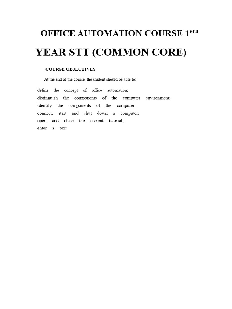 OFFICE COURSE 1st YEAR STT | PDF | Window (Computing) | Icon (Computing)