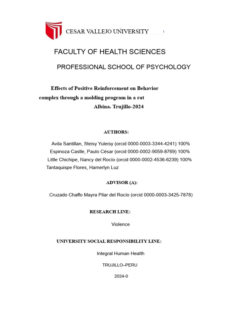 Final Report On Albino Rat Research | PDF | Reinforcement | Classical Conditioning