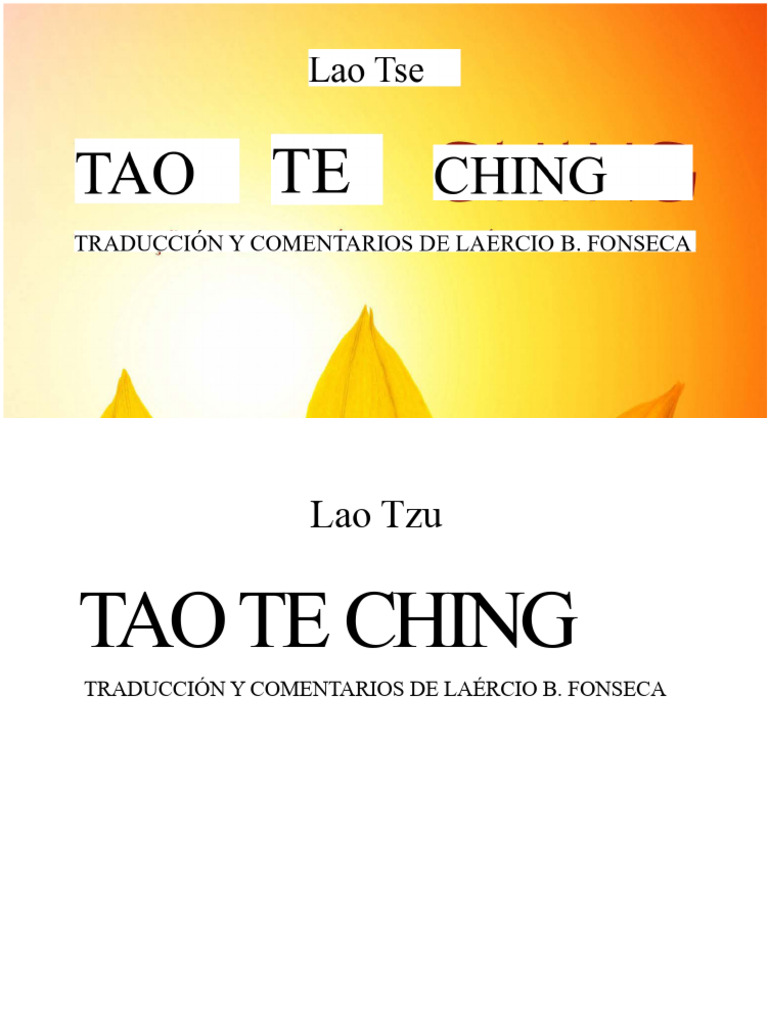 Lao Tzu - Tao Te Ching | PDF | Laozi | Tao