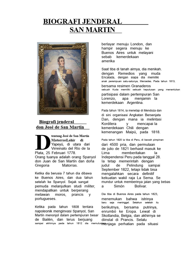 Biografi Jenderal San Martín | PDF