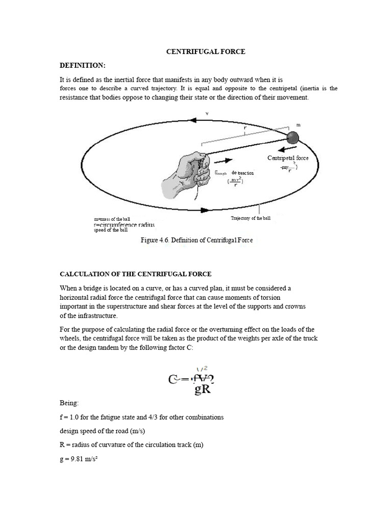 Understanding Centrifugal Force in Bridges | PDF | Force | Bridge