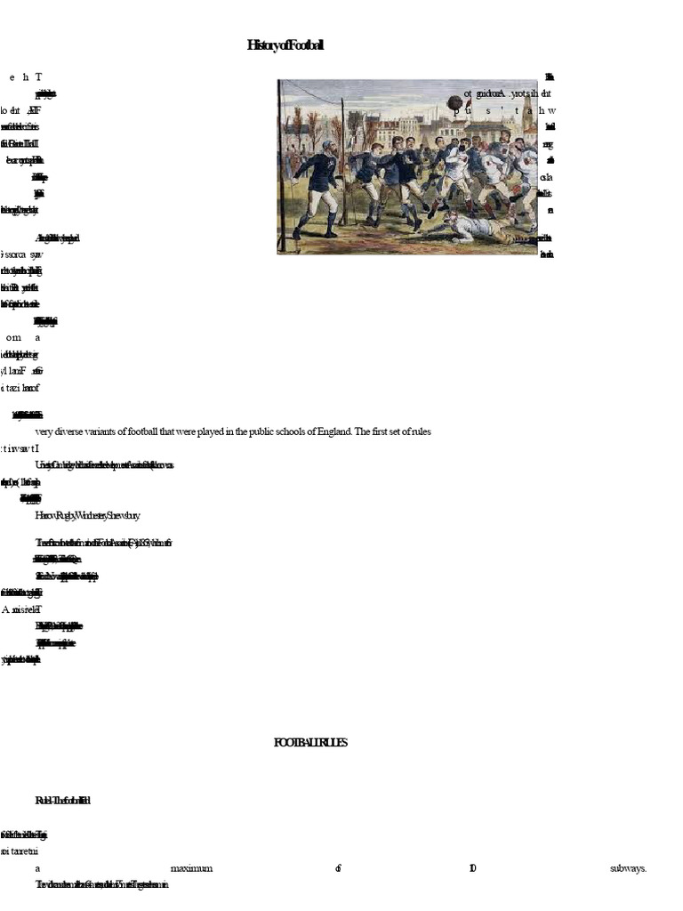 Evolution of Football History and Rules | PDF | Volleyball | Summer ...