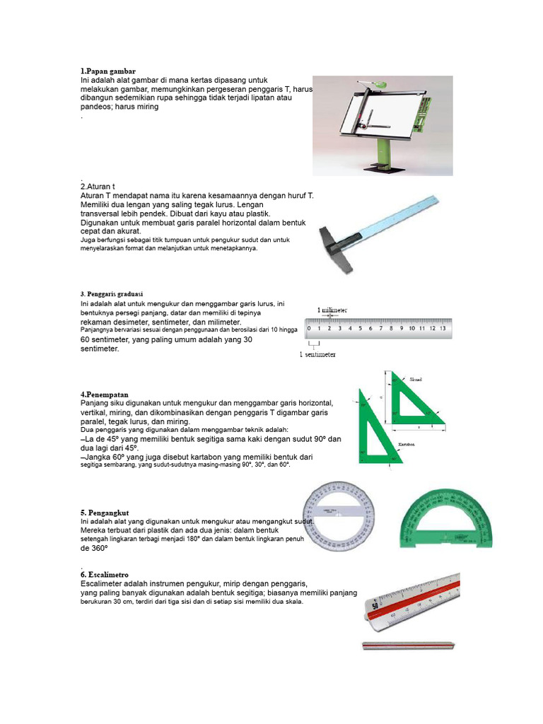 Alat Gambar Teknik dan Fungsinya | PDF